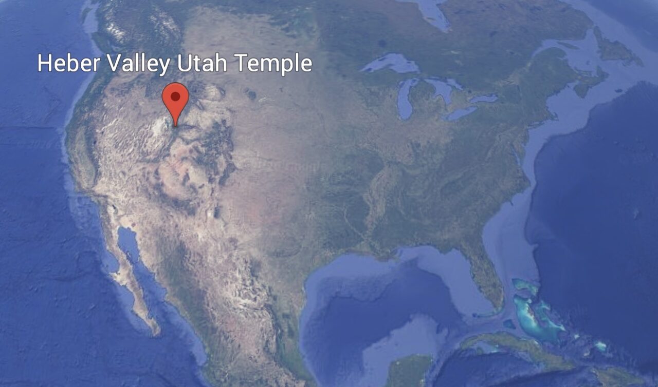Earth View of the Heber Valley Utah Temple - LDS Temple News